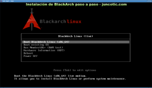 Blackarch Linux: Guía de instalación paso a paso - Junco TIC
