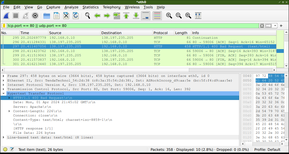 pcap_httperror - Junco TIC